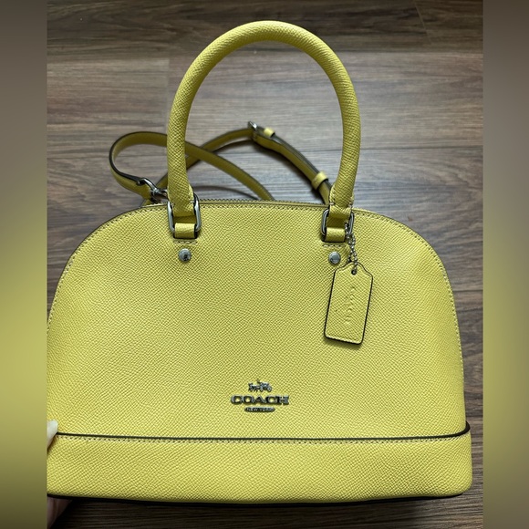 Bags | Coach Yellow Handbag | Poshmark